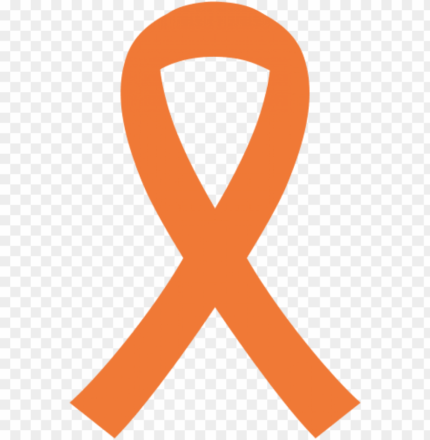 Orange Cancer Ribbon Transparent Background