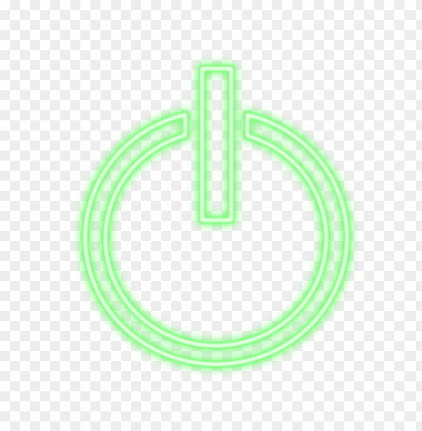 Free download | HD PNG light green power button illuminated style | TOPpng