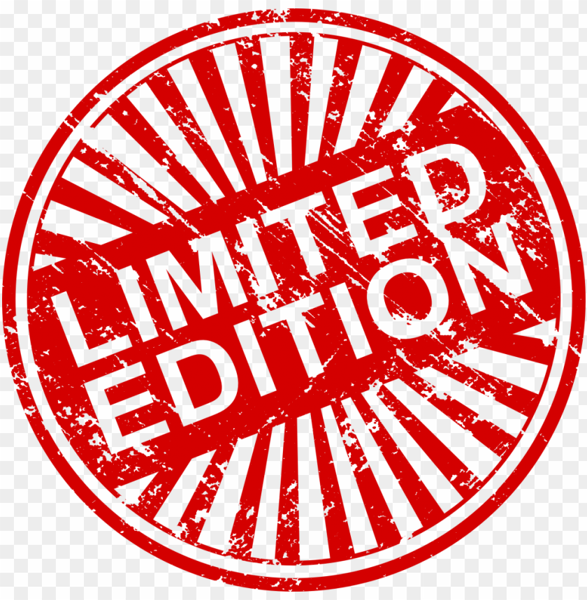 Free download | HD PNG circular red limited edition stamp with stars ...