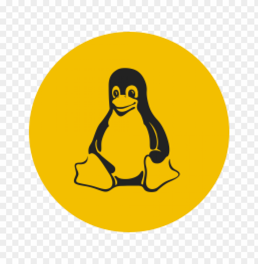 Free download | HD PNG tux linux yellow background logo png | TOPpng