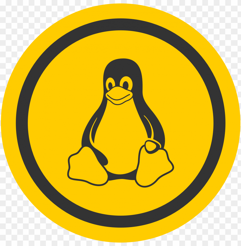 Free download | HD PNG tux penguin yellow circle icon png | TOPpng