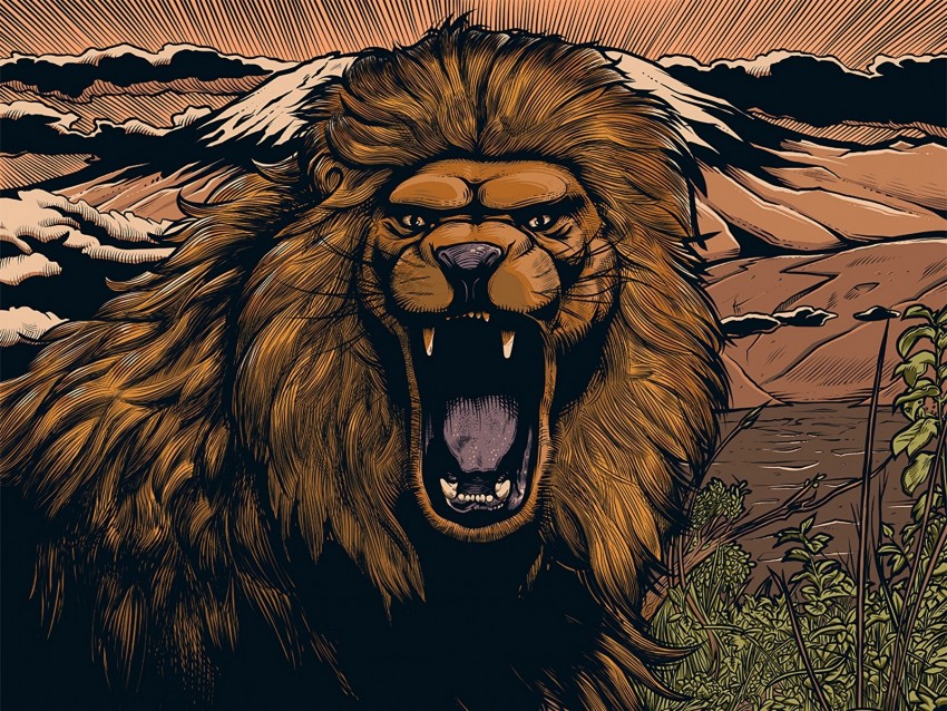 Free download | HD PNG lion grin art mane muzzle spiteful 4k wallpaper ...