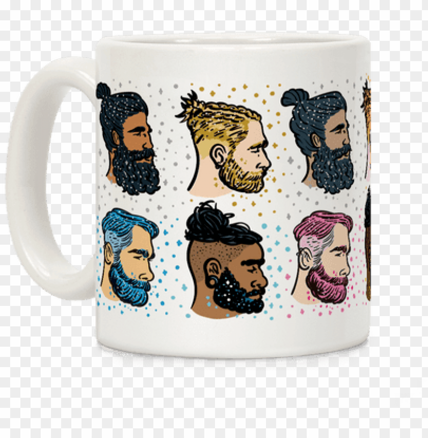Free download | HD PNG litter beards braids and man buns coffee mug 15 ...
