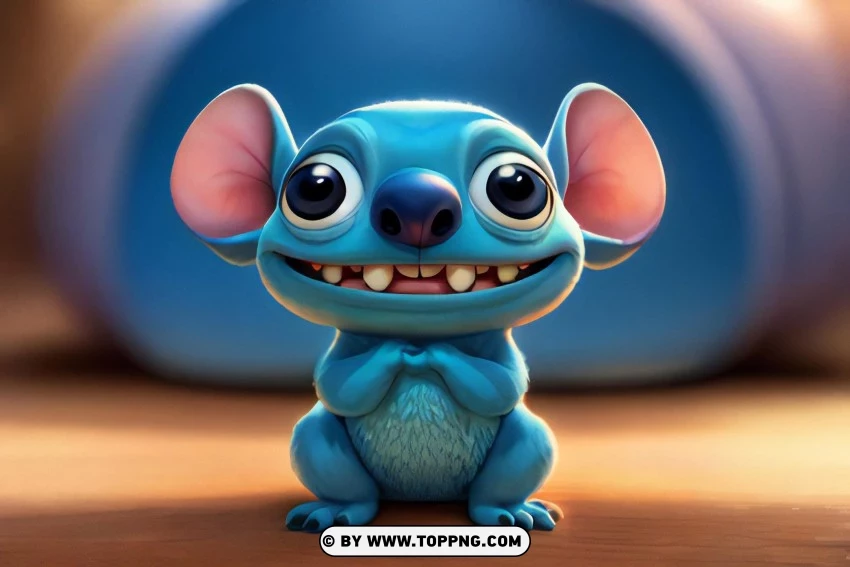 Free download | HD PNG lively stitch vibrant blue cartoon character ...