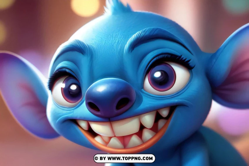 Free download | HD PNG lively stitch vibrant blue cartoon character ...