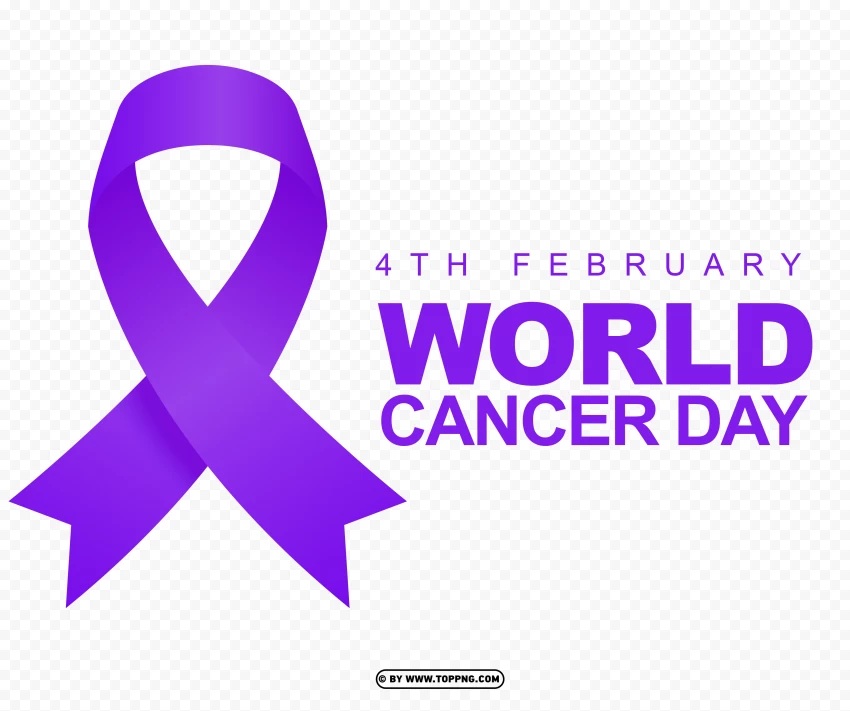 Free download | HD PNG logo 4th february world cancer day purple png ...