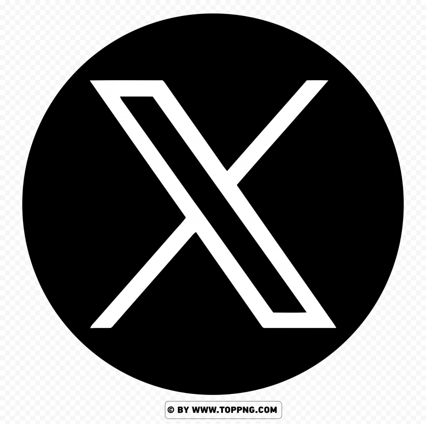 Free download | HD PNG logo twitter x black and white icon app circle ...