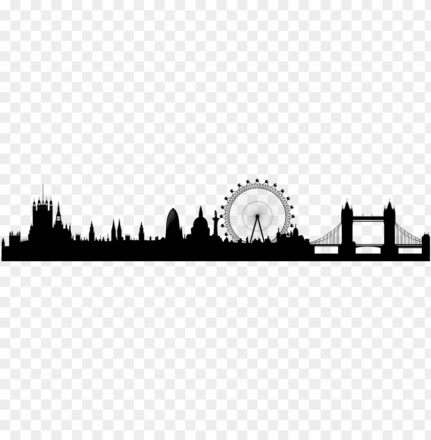Free Download Hd Png Detailed Black London Skyline Png Clipart Png