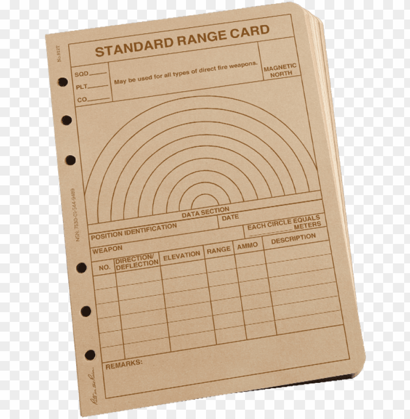Free download | HD PNG loose leaf tams paper british army range card ...