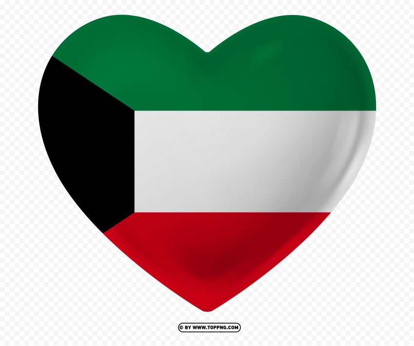 Free download | HD PNG love kuwait flag 3d render heart transparent png ...