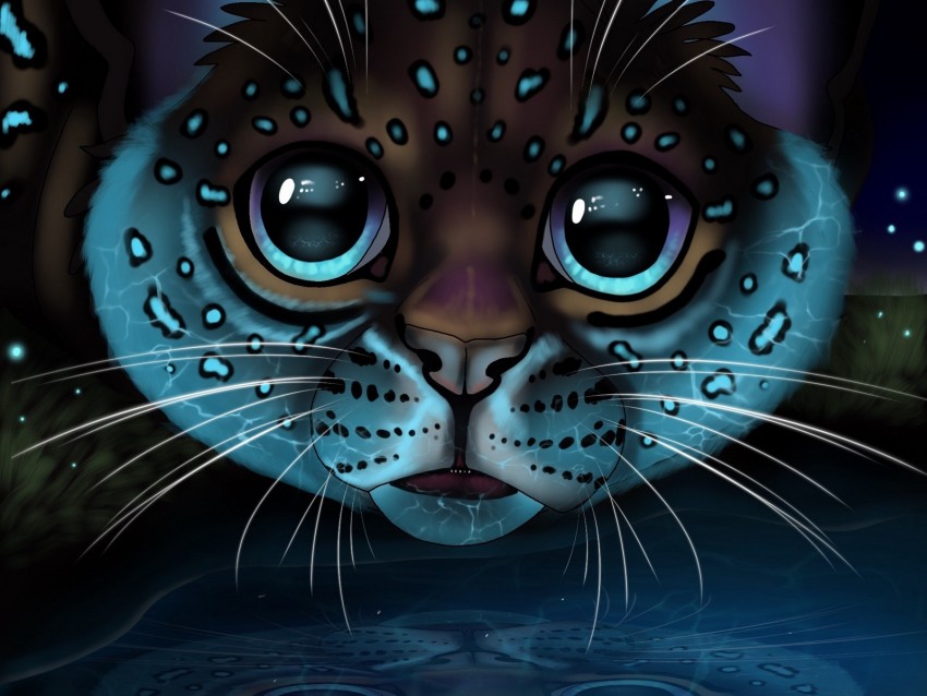 Free download | HD PNG lynx glance art big cat reflection 4k wallpaper | TOPpng