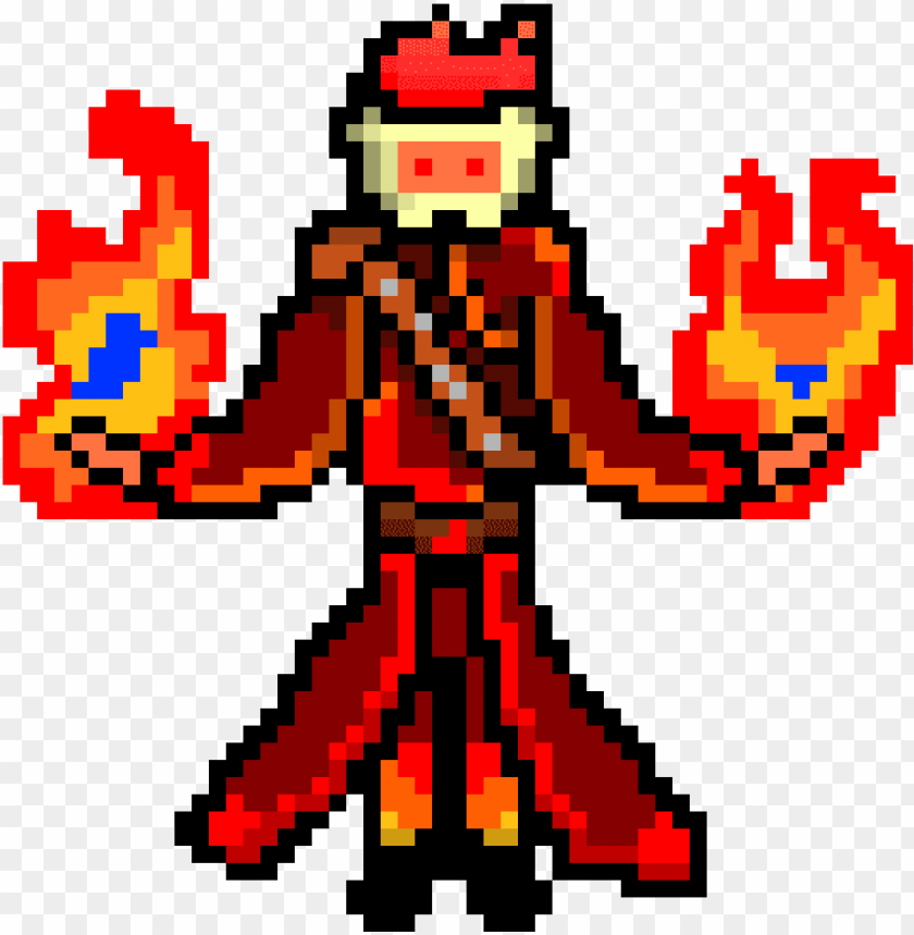 Free download | HD PNG pixelated fire mage with flame png PNG ...