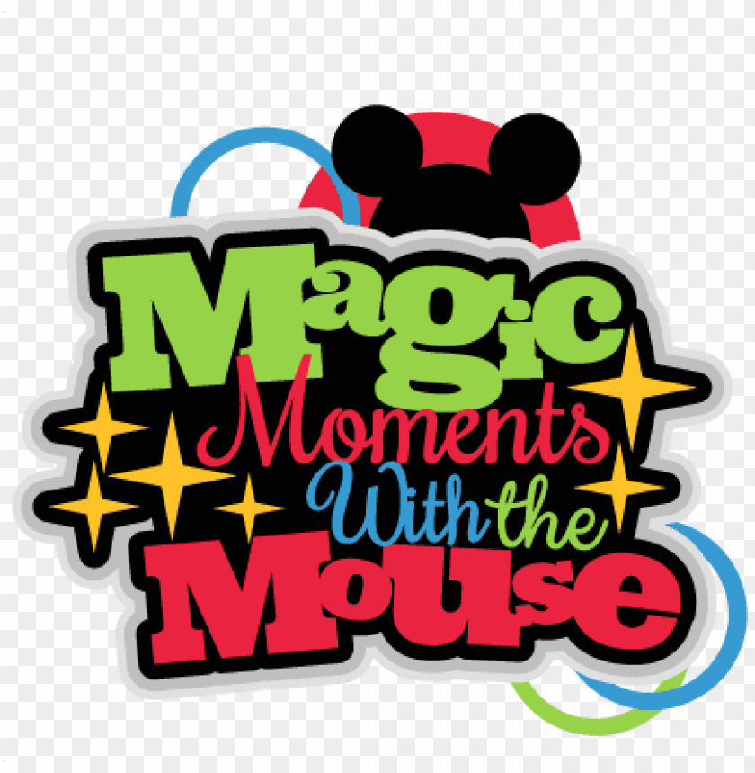 Free download | HD PNG magic moments with the mouse title svg scrapbook ...