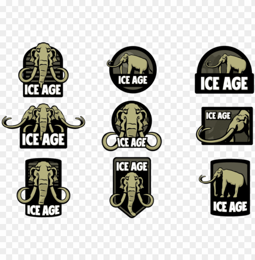 Free download | HD PNG mammoths in ice age vector labels mammoth skull ...