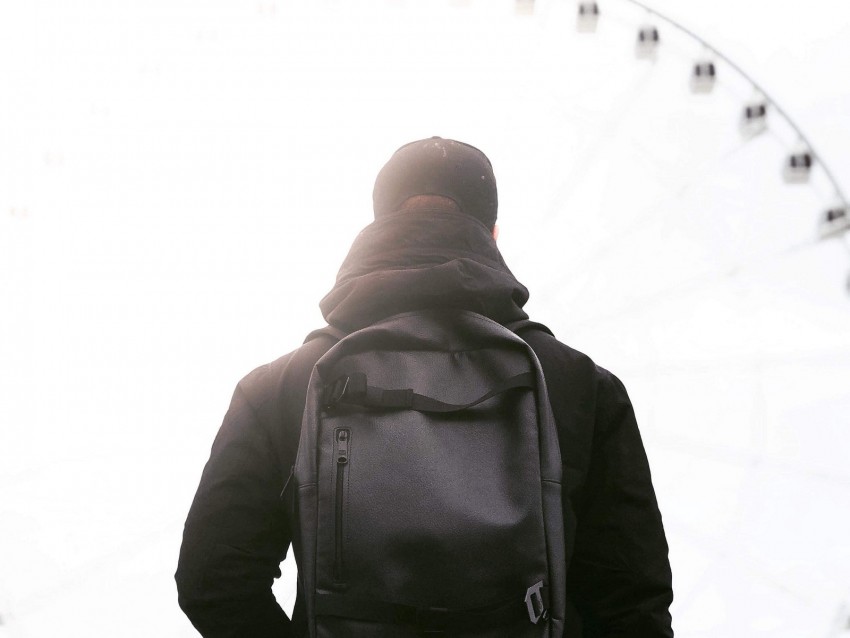 Free download | HD PNG man backpack black jacket style 4k wallpaper ...