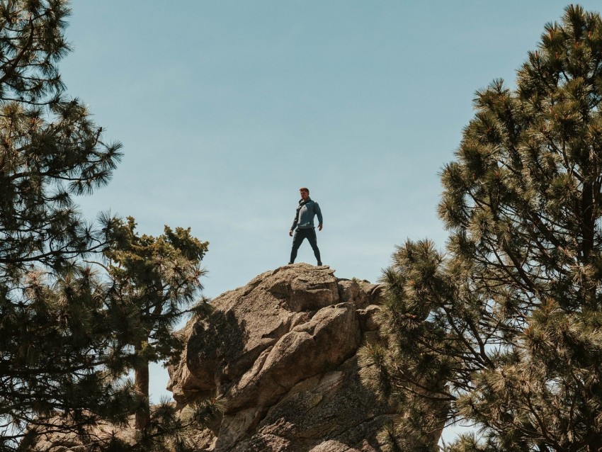 Free download | HD PNG man rock trees stones height 4k wallpaper | TOPpng