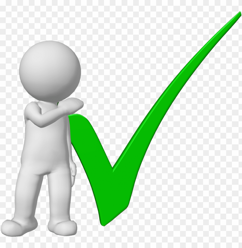 Free download | HD PNG man with check sign 3d man with check PNG ...