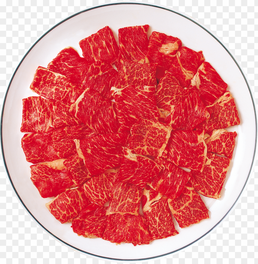 Free download | HD PNG thin beef slices on a white plate PNG images ...