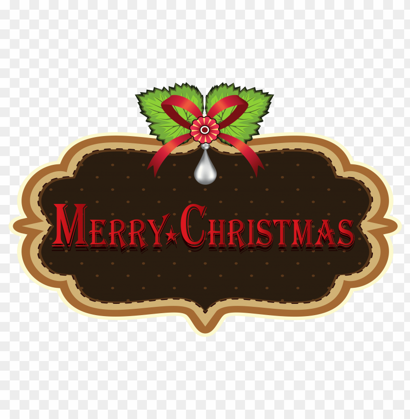 Free download | HD PNG classic merry christmas wooden label clipart png ...