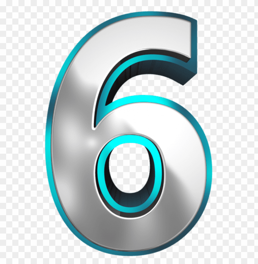 Free download | HD PNG metallic and blue number six clipart png photo ...