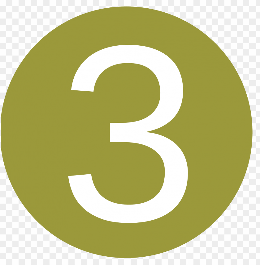 Free download | HD PNG Transparent PNG image Of olive green number 3 ...