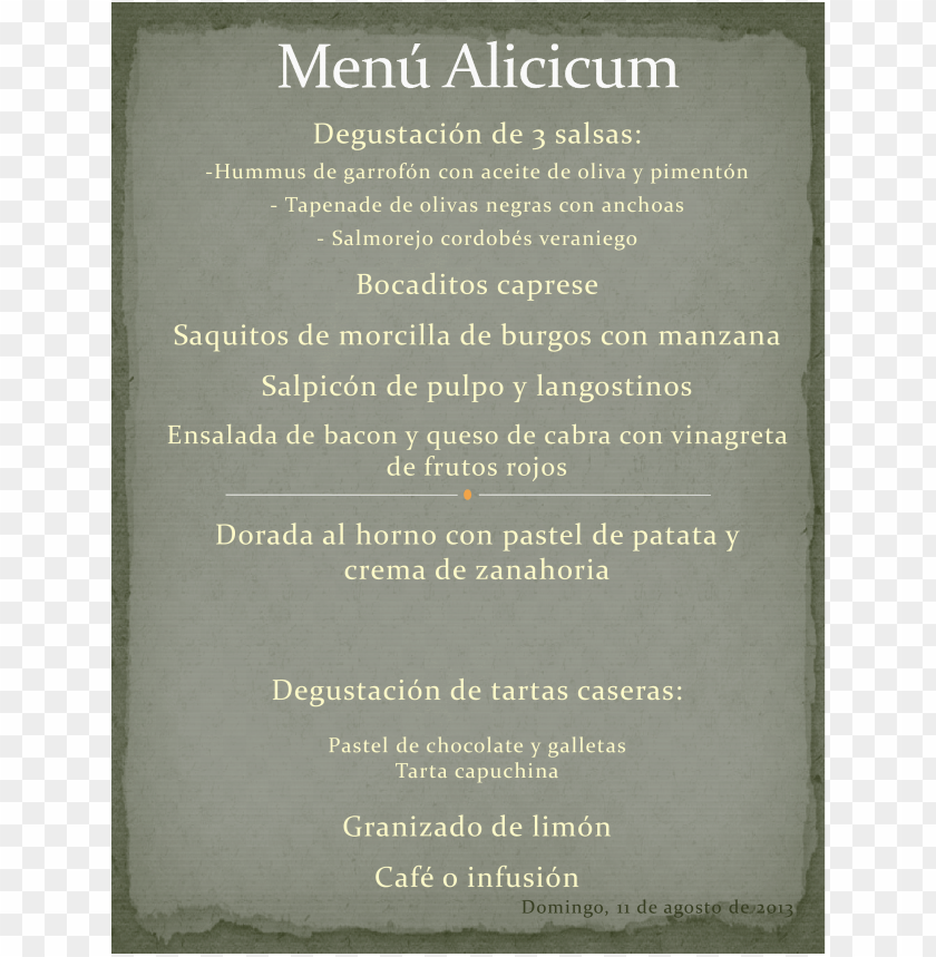 Free download | HD PNG minuta menú alicicum commemorative plaque PNG ...