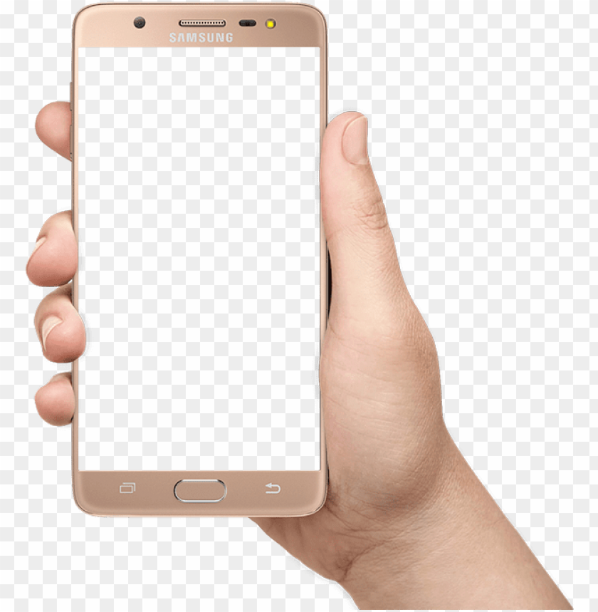 Free download | HD PNG smartphone frame held by realistic hand png PNG ...
