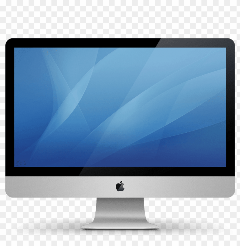 Free download | HD PNG apple monitor with blue display | TOPpng