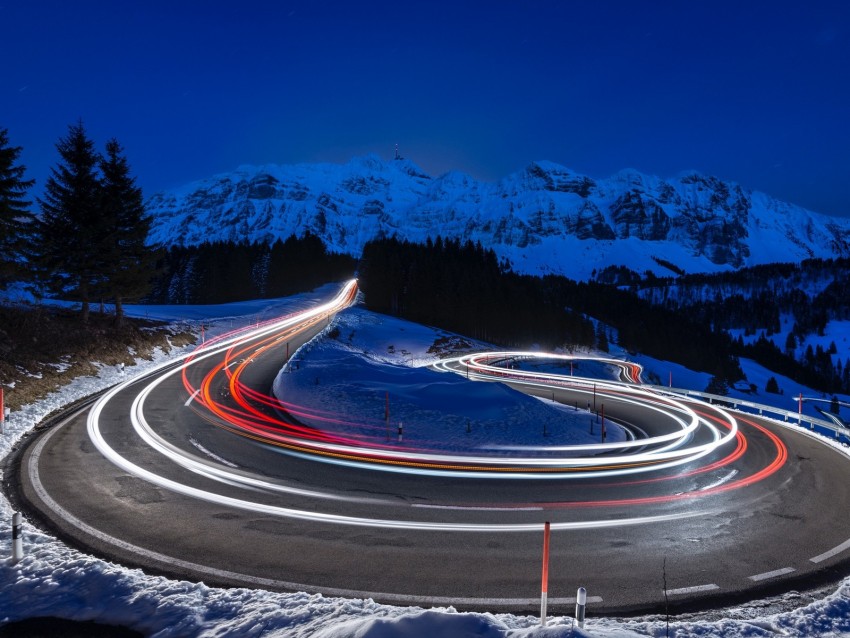 Free download | HD PNG mountains road long exposure switzerland 4k ...