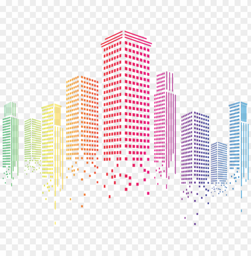 Free download | HD PNG multlored buildings decor clipart png photo ...