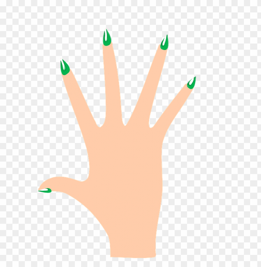 Free download | HD PNG hand with green nails illustration transparent ...