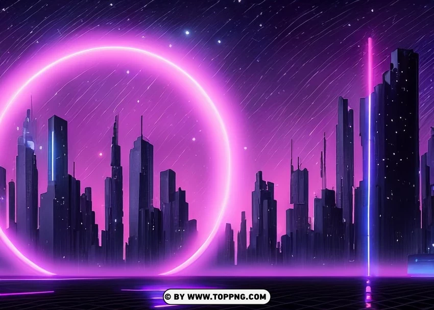 Free download | HD PNG neon city centerpiece ethereal pink purple ...