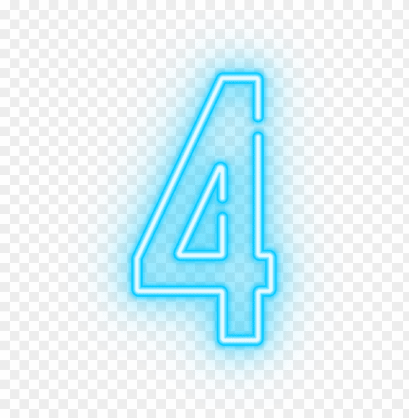Free download | HD PNG neon number four transparent clipart png photo ...
