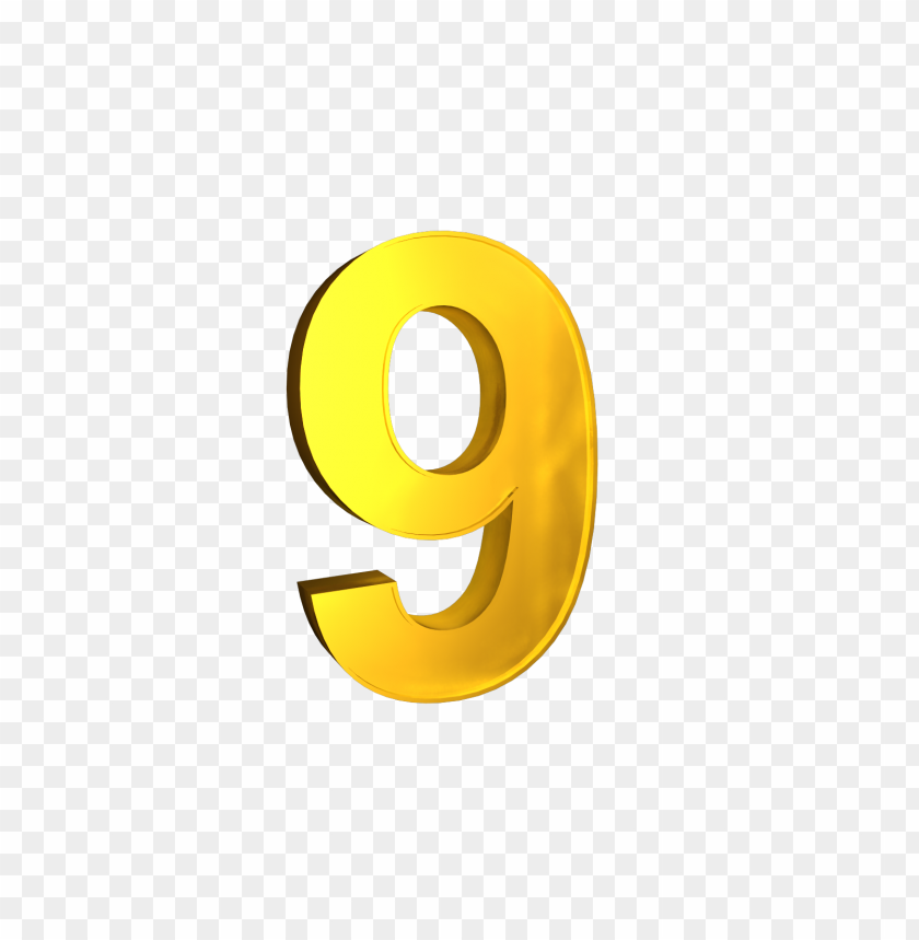 Free download | HD PNG nine 9 3d numbers gold PNG transparent with ...