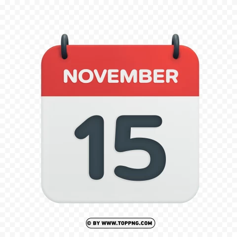 Free download | HD PNG november 15th date vector calendar icon in ...