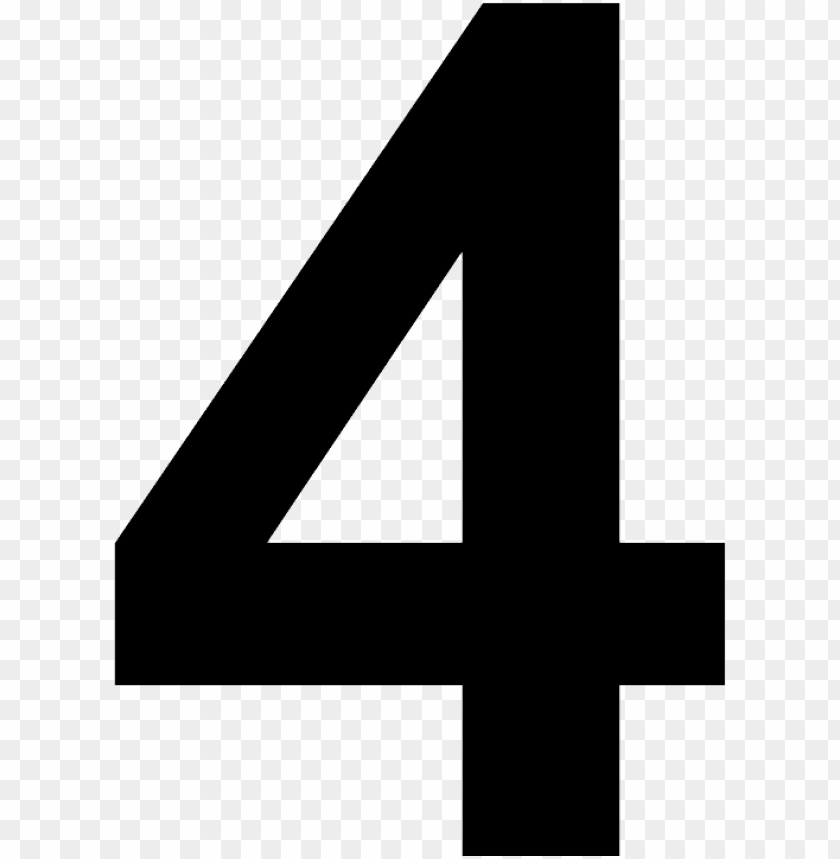 Free download | HD PNG number 4 black and white png - Free PNG Images ...