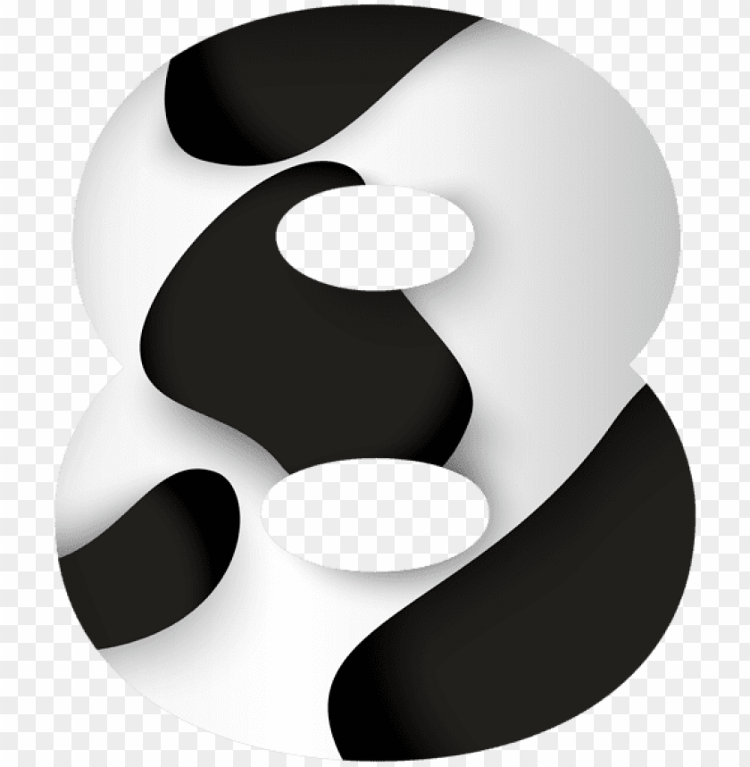 Free download | HD PNG number eight black white clipart png photo ...