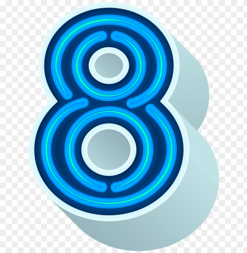 Free download | HD PNG number eight neon blue clipart png photo - 51759 ...