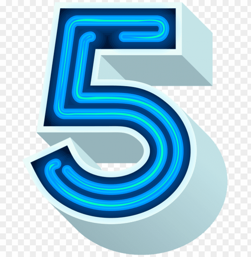 Free download | HD PNG number five neon blue clipart png photo - 51746 ...