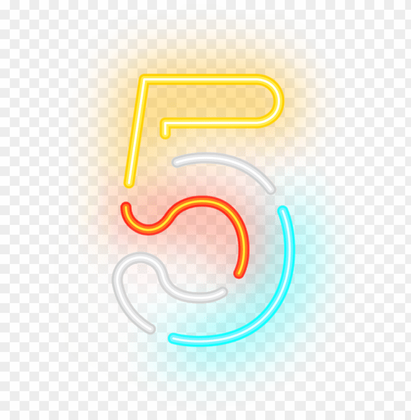 Free download | HD PNG number five neon transparent clipart png photo ...