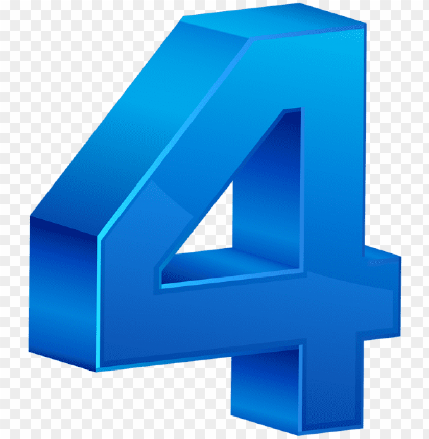 Free download | HD PNG number four blue clipart png photo - 51704 | TOPpng