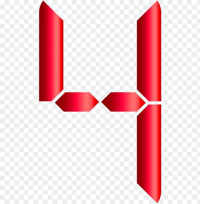 Free download | HD PNG number four digital PNG transparent with Clear ...