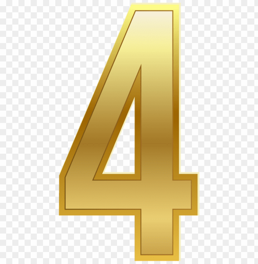 Free download | HD PNG number four gold classic clipart png photo ...