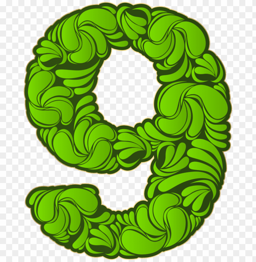 Free download | HD PNG number nine green clipart png photo - 49250 | TOPpng