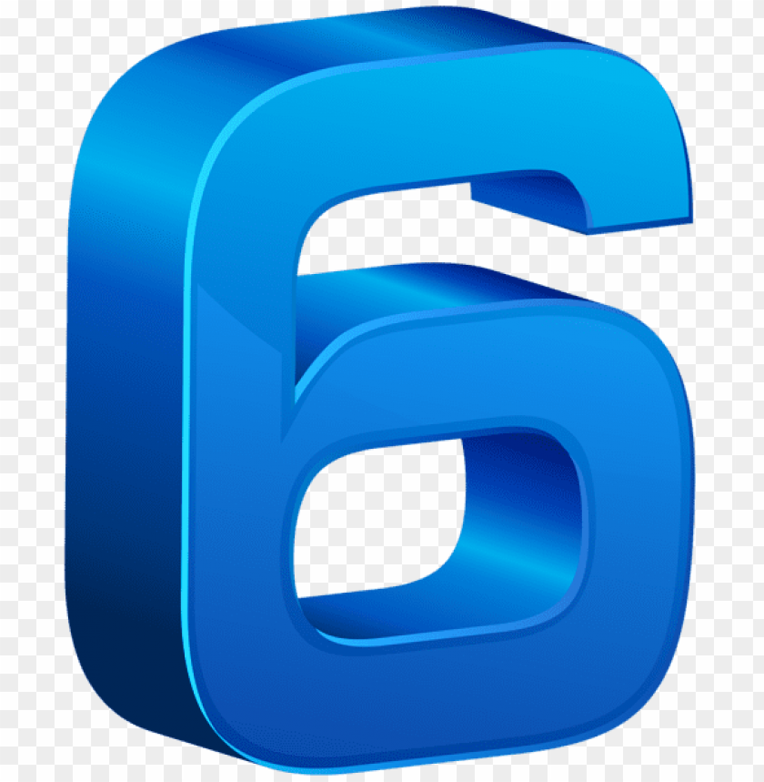 Free download | HD PNG number six blue clipart png photo - 51711 | TOPpng