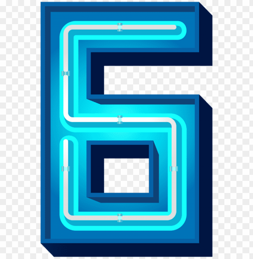 Free download | HD PNG number six blue neon clipart png photo - 51737 ...