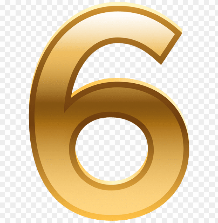 Free download | HD PNG number six golden clipart png photo - 51957 | TOPpng