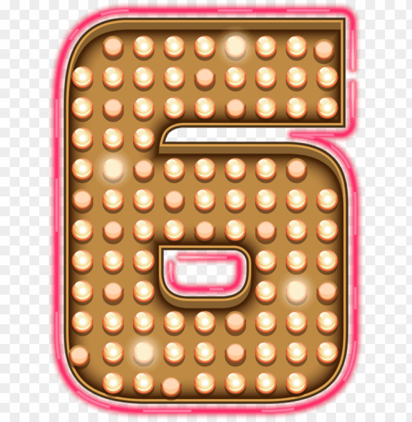 Free download | HD PNG number six neon lights transparent clipart png ...