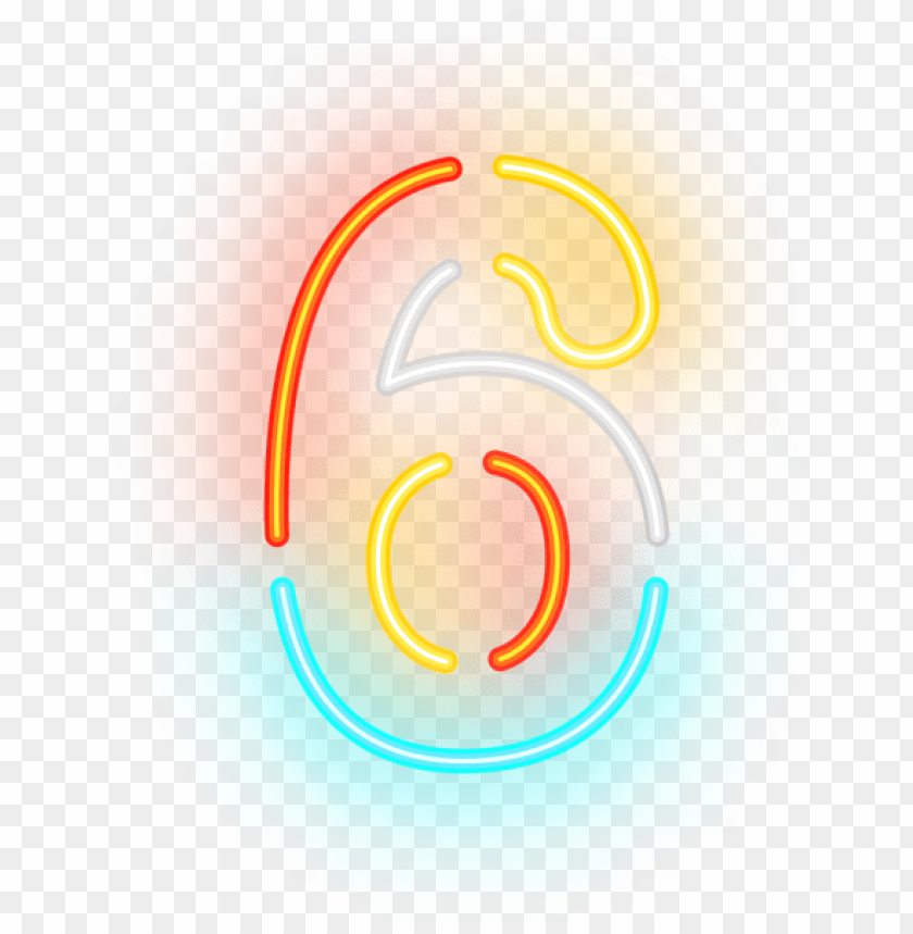 Free download | HD PNG number six neon transparent clipart png photo ...