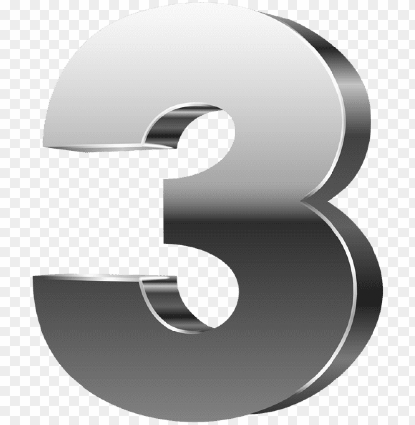 Free download | HD PNG number three 3d silver clipart png photo - 51984 ...